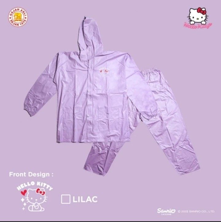 jas hujan hello Kitty elephant brand X Sanrio, Motor di Carousell