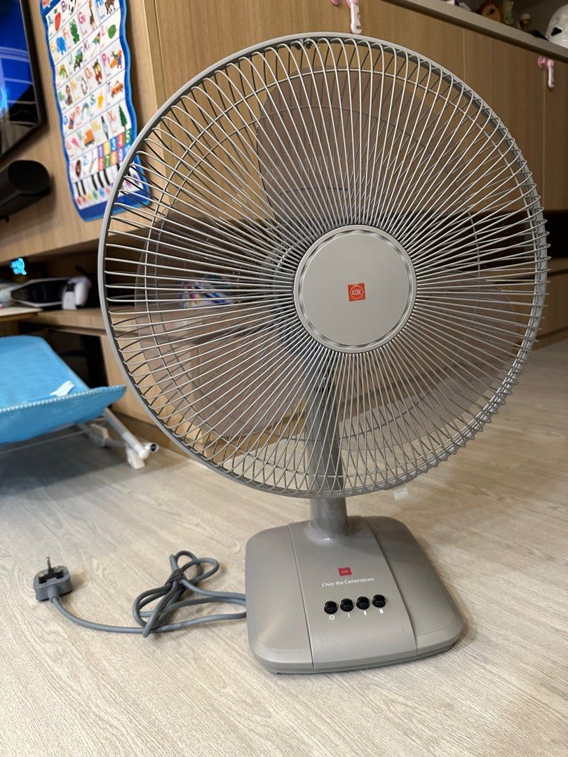 KDK Table Fan A40AS (grey), Furniture & Home Living, Lighting & Fans ...