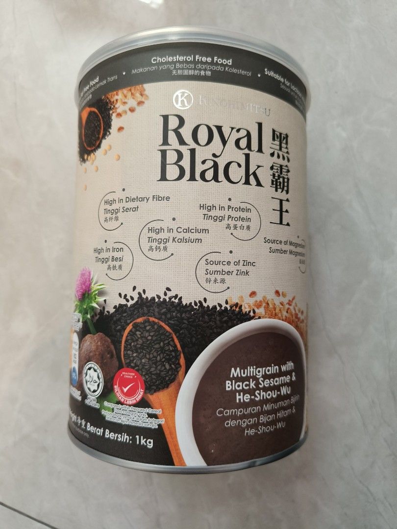Kinohimitsu Royal Black Black sesame hair growth, Food & Drinks ...