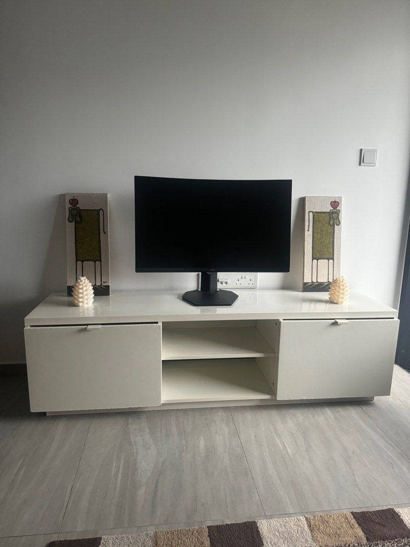 Laminated TV console with storage, Furniture & Home Living, Furniture ...