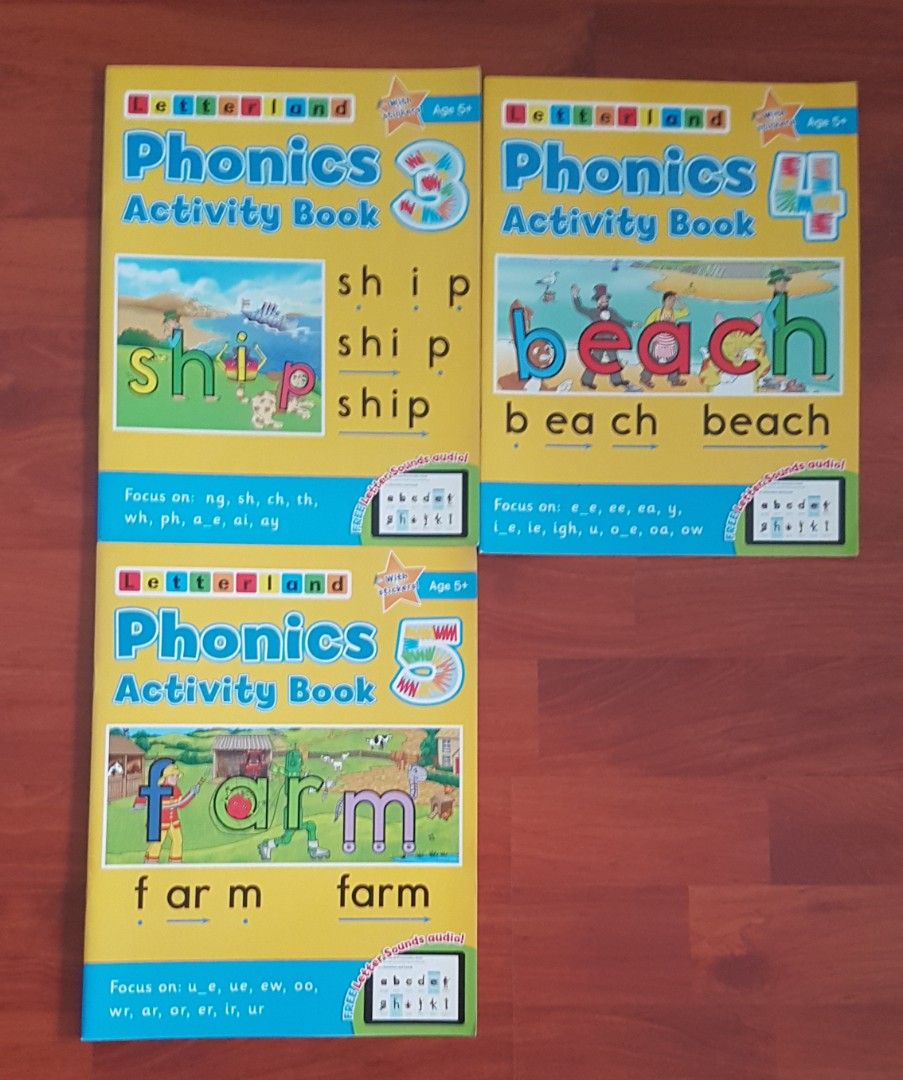 Used Letterland Phonics Activity Books 3,4,5, Hobbies & Toys, Books ...