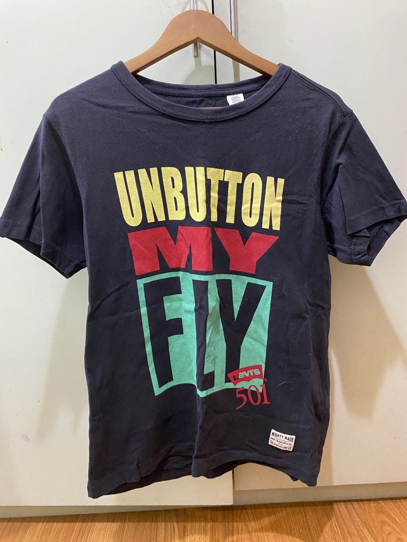 Levis unbutton my fly print shirt, Men's Fashion, Tops & Sets, Tshirts ...
