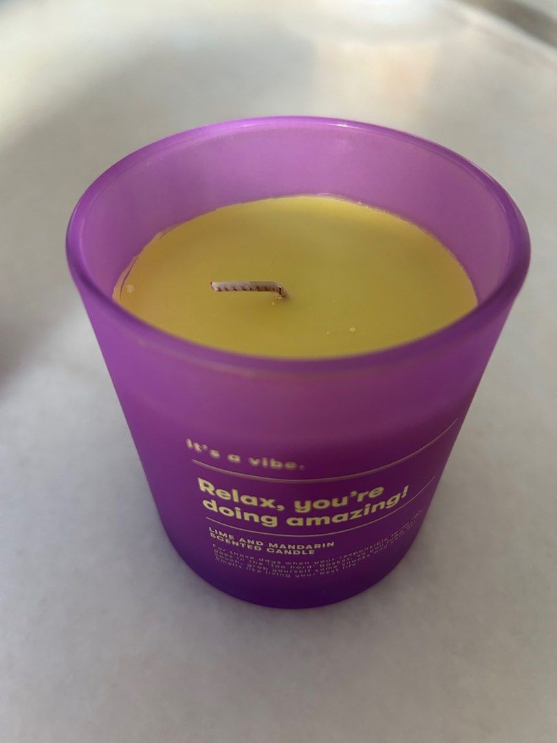 Lime and Mandarin Scented Candle - Typo on Carousell