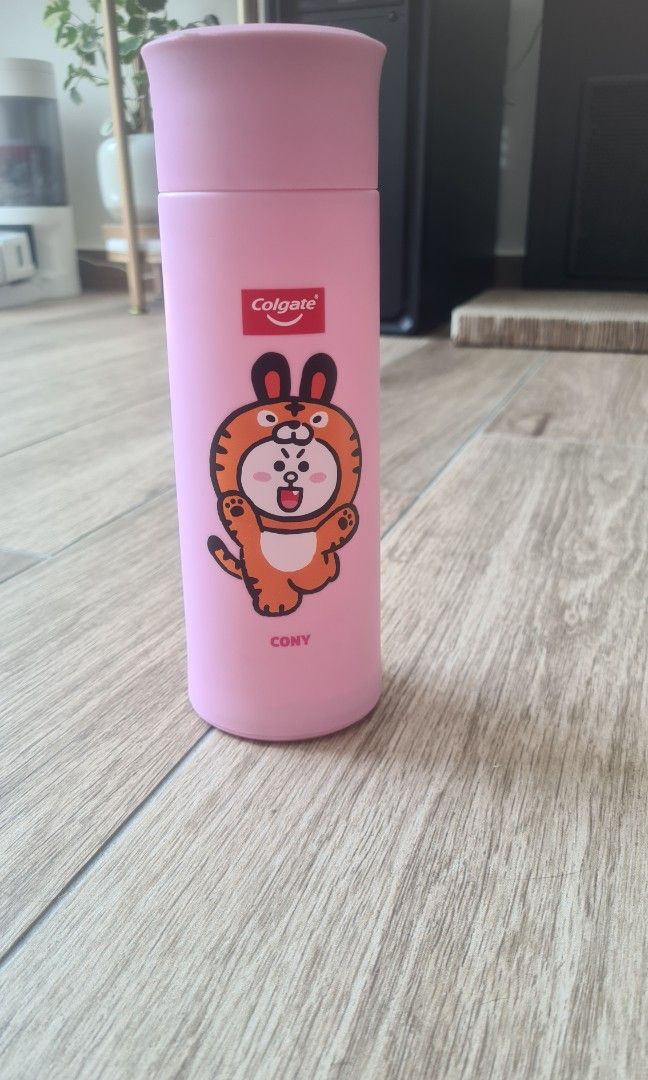 Line friends glass bottle CONY Pink Hot Drinks, Furniture & Home Living ...