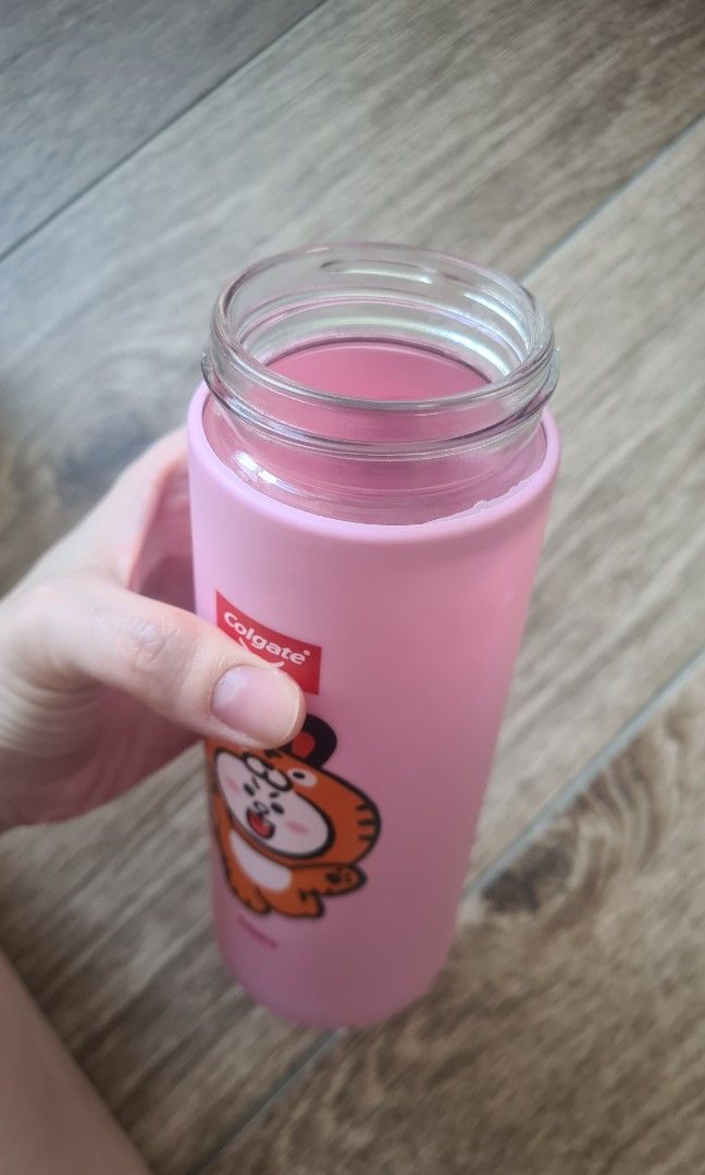Line friends glass bottle CONY Pink Hot Drinks, Furniture & Home Living ...