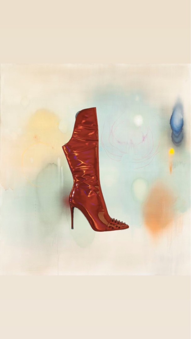 London Rag Red Studded Boots, Women's Fashion, Footwear, Heels on Carousell