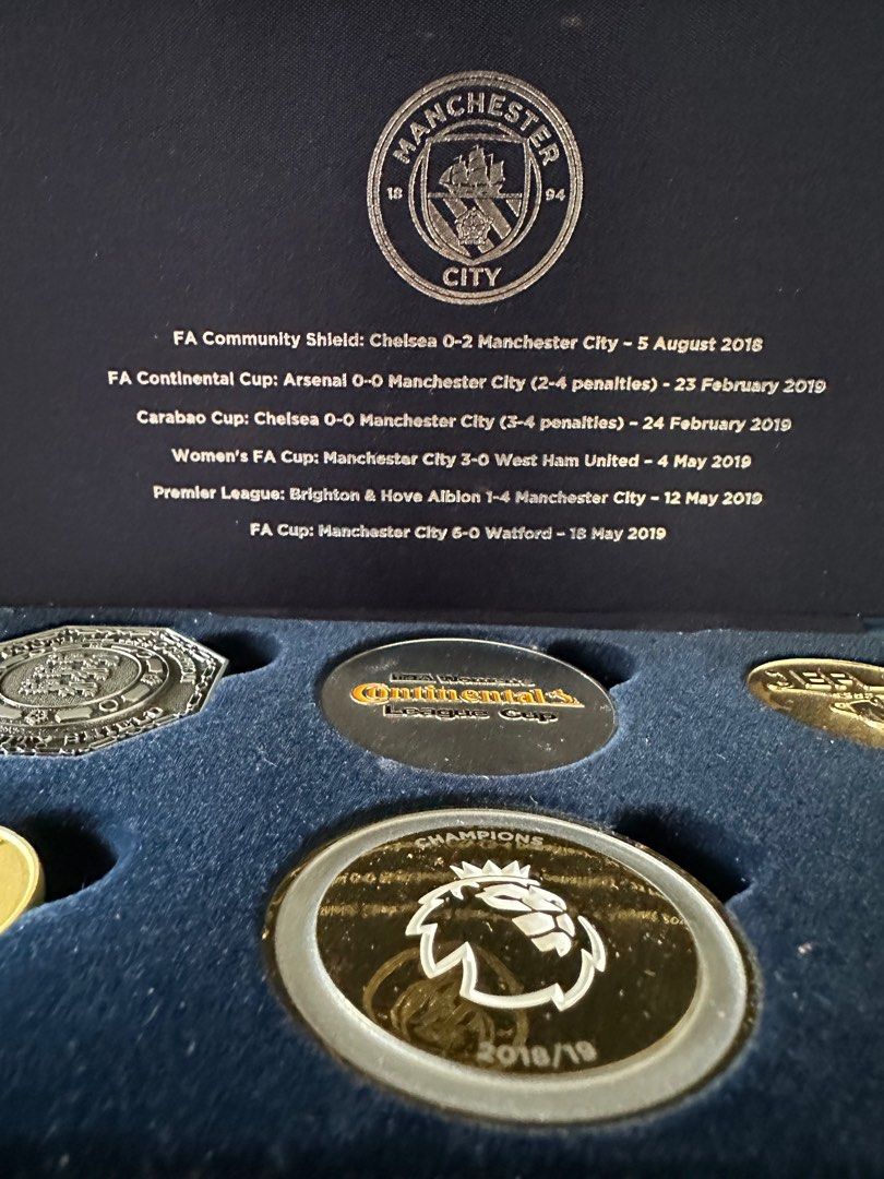 Manchester City Winning Medals, Hobbies & Toys, Memorabilia ...