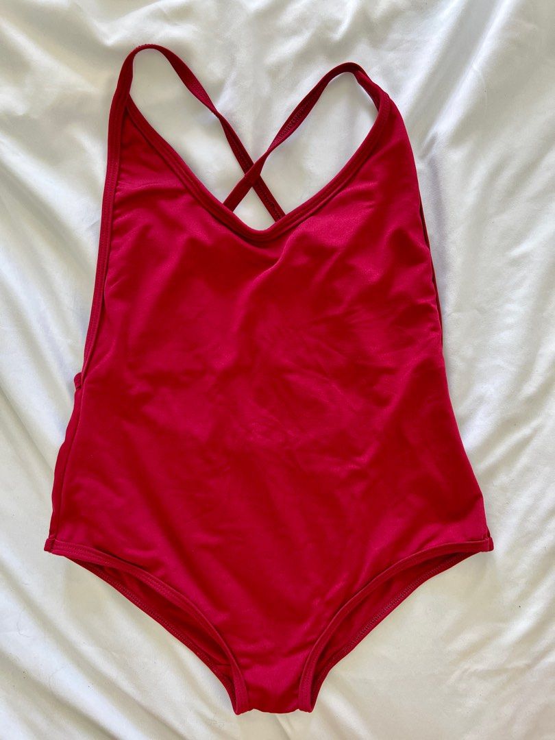 Maroon One Piece Swimsuit Beach Wear Bathing Suit (Small), Women's ...