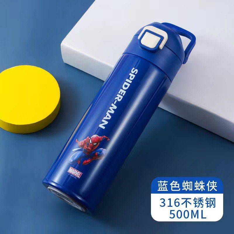 Marvel Disney Authentic Stainless steel thermos cup Ironman Spider-Man ...