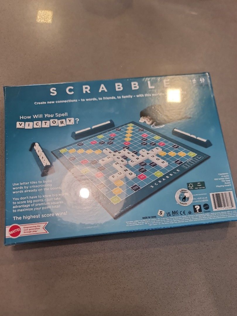 Mattel Original Scrabble, Hobbies & Toys, Toys & Games on Carousell