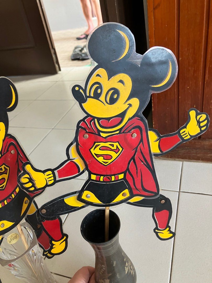 mickey mouse in superman costume puppet, moveable arms and legs ...