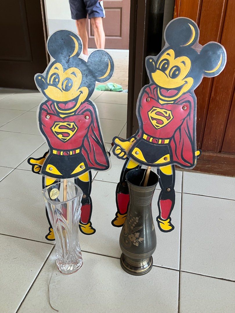 mickey mouse in superman costume puppet, moveable arms and legs ...