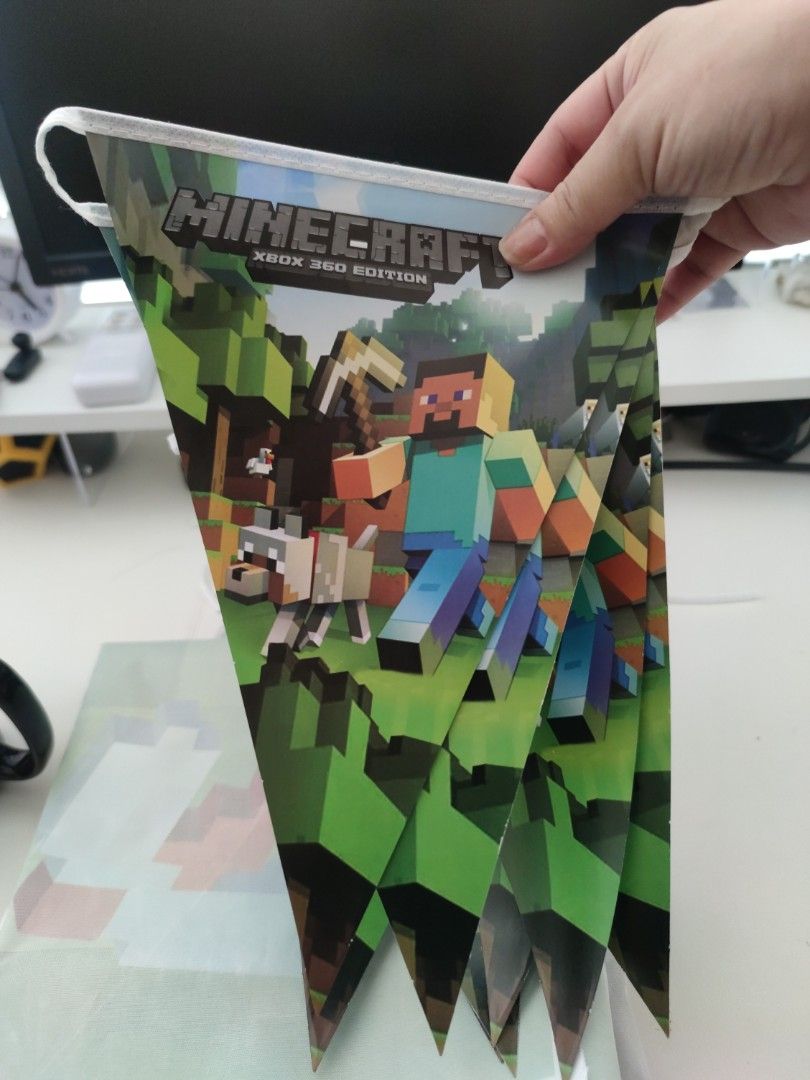Minecraft backdrop and Banner, Hobbies & Toys, Stationery & Craft ...