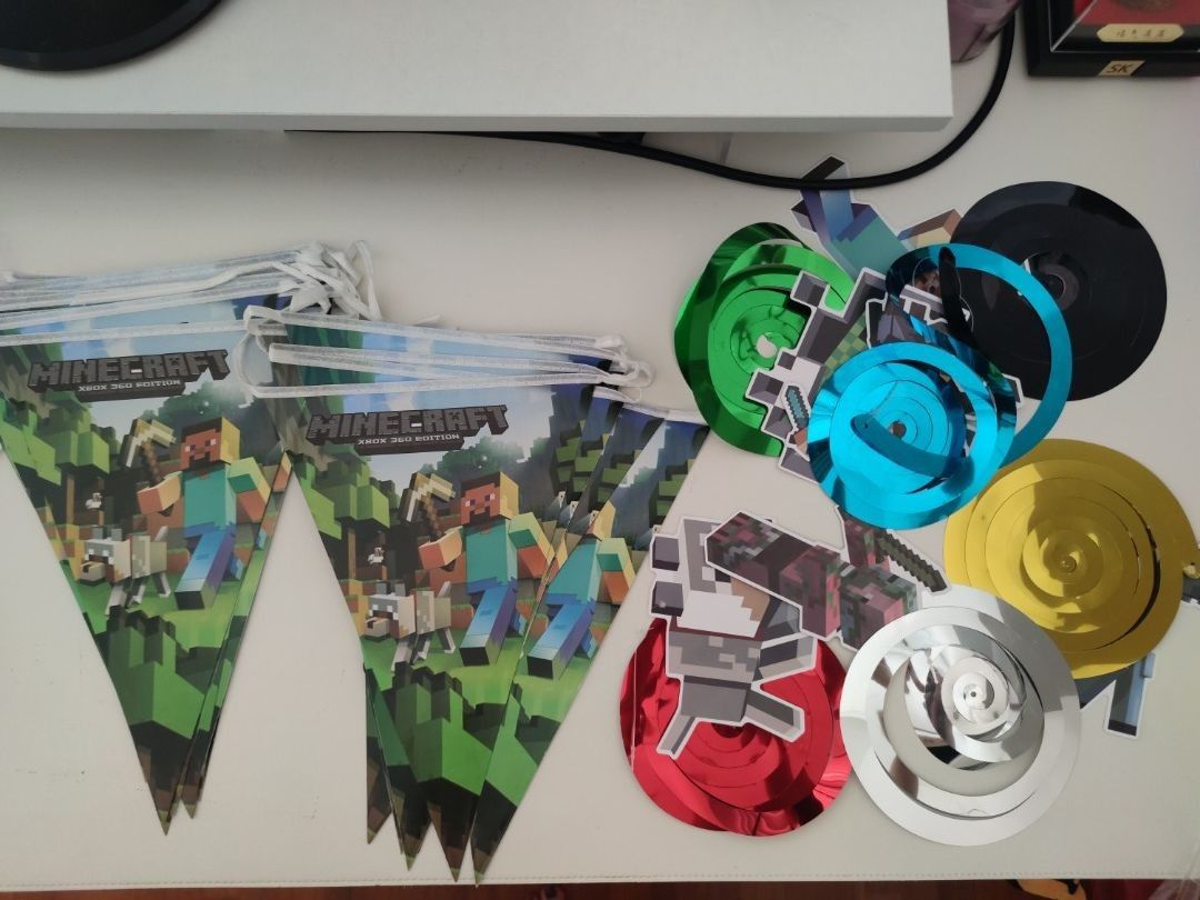 Minecraft backdrop and Banner, Hobbies & Toys, Stationery & Craft ...