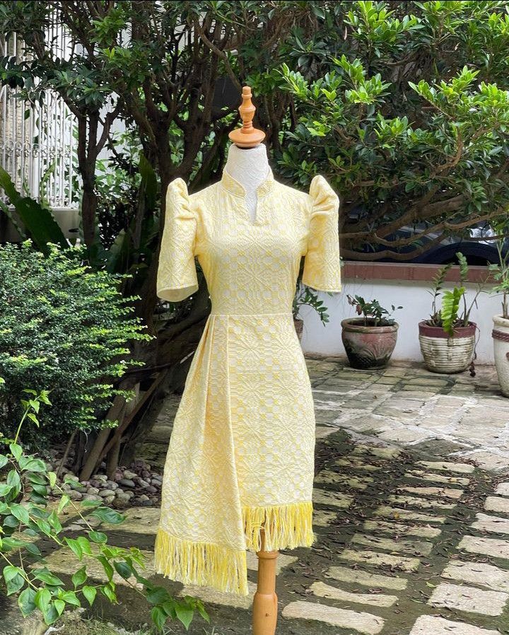 Modern Filipiniana Inabel Weave, Women's Fashion, Dresses & Sets ...