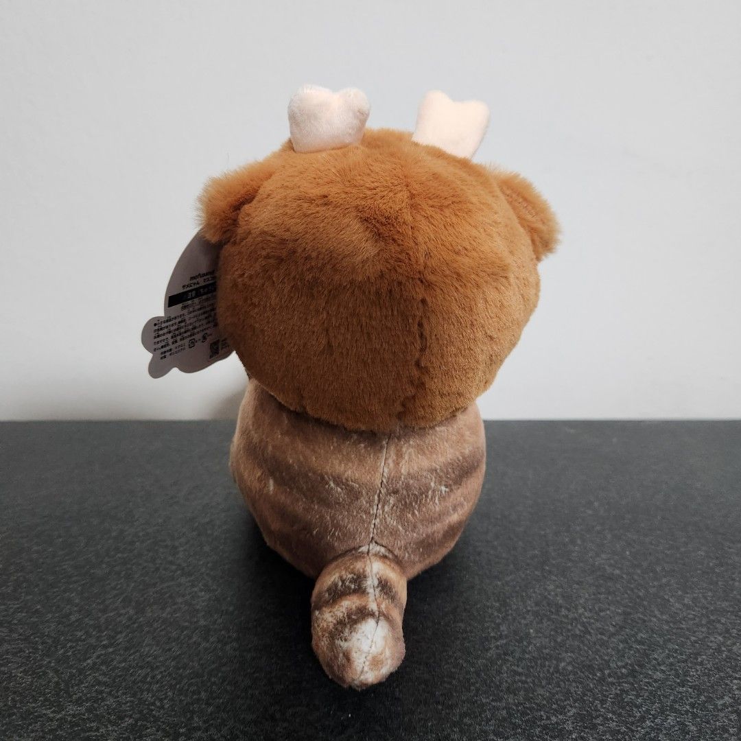 Mofusand Cat with Deer Hat and Apple Plush Toy, Hobbies & Toys, Toys ...