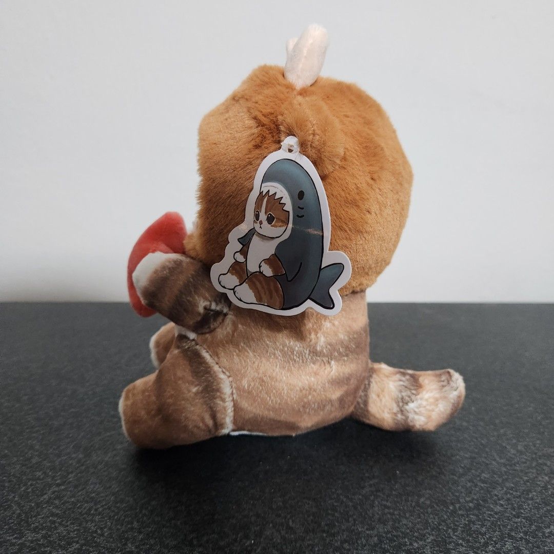 Mofusand Cat with Deer Hat and Apple Plush Toy, Hobbies & Toys, Toys ...