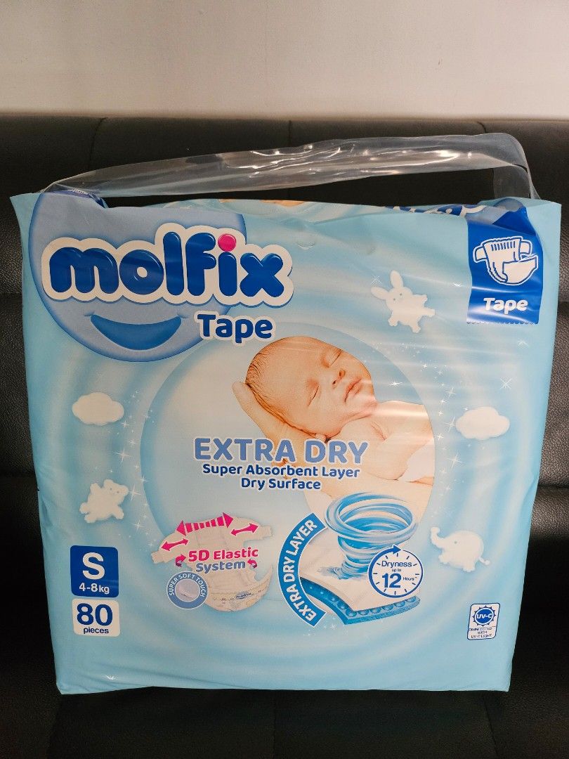 Molfix Extra Dry Tape Size S, Babies & Kids, Bathing & Changing ...