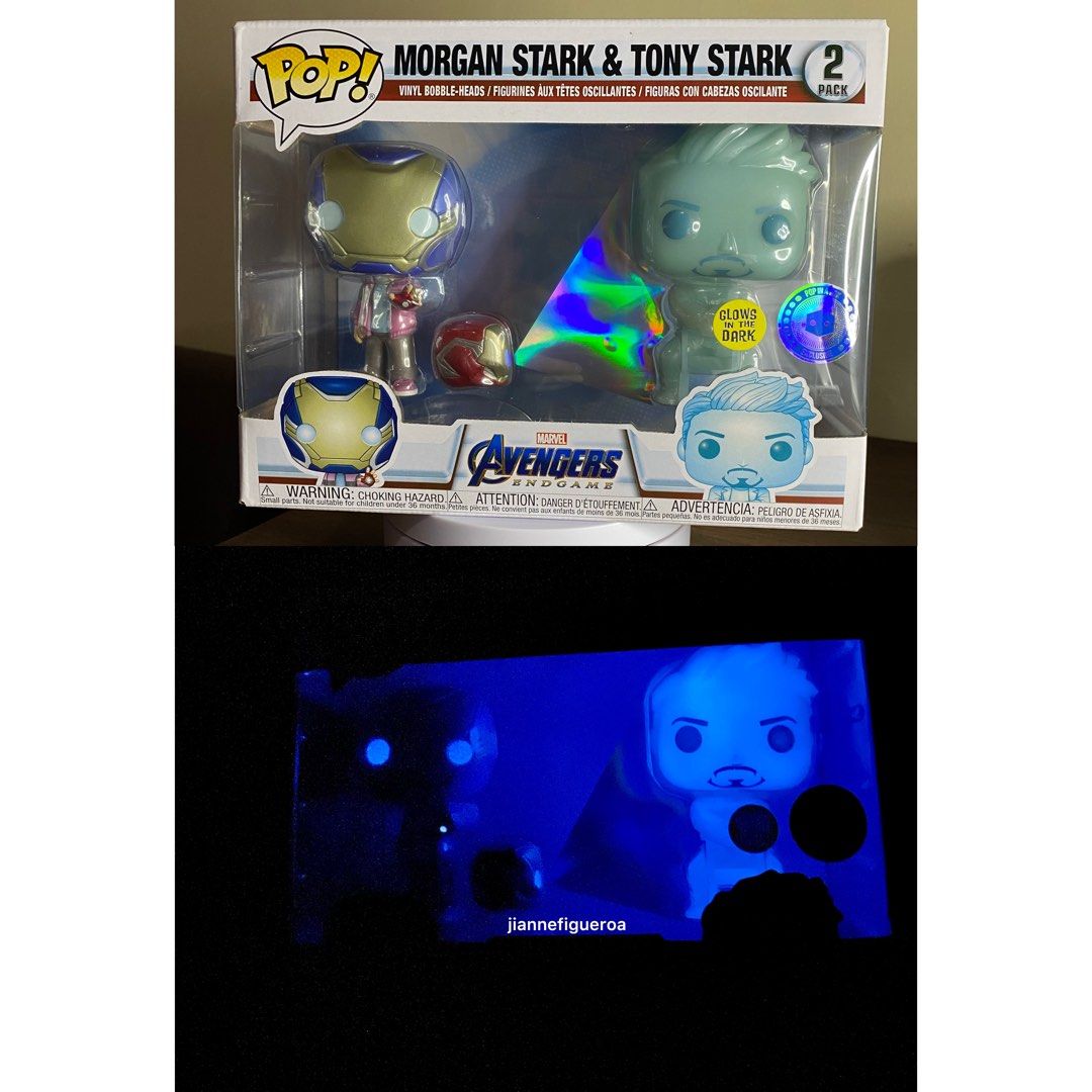 Morgan Stark & Tony Stark 2-pack GITD 2020 Release VAULTED Funko Pop | Avengers Endgame Funko ...