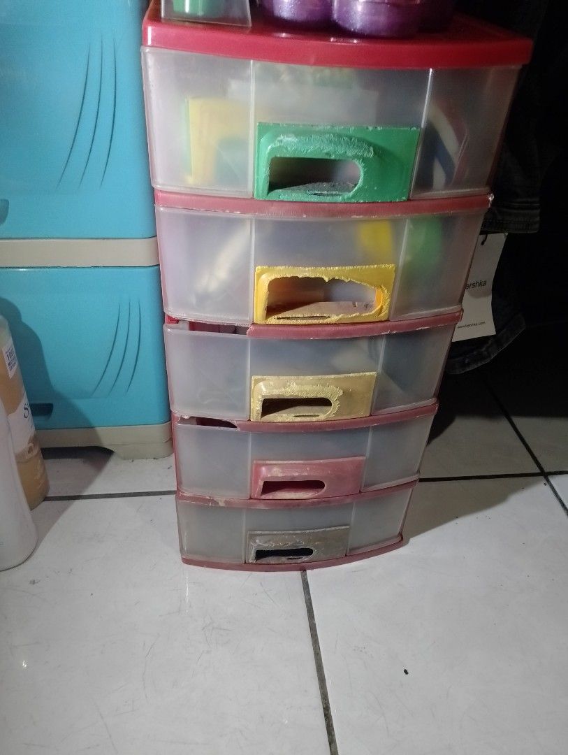 Moving out sale! 5 layer multi color pull out organizer, Furniture ...
