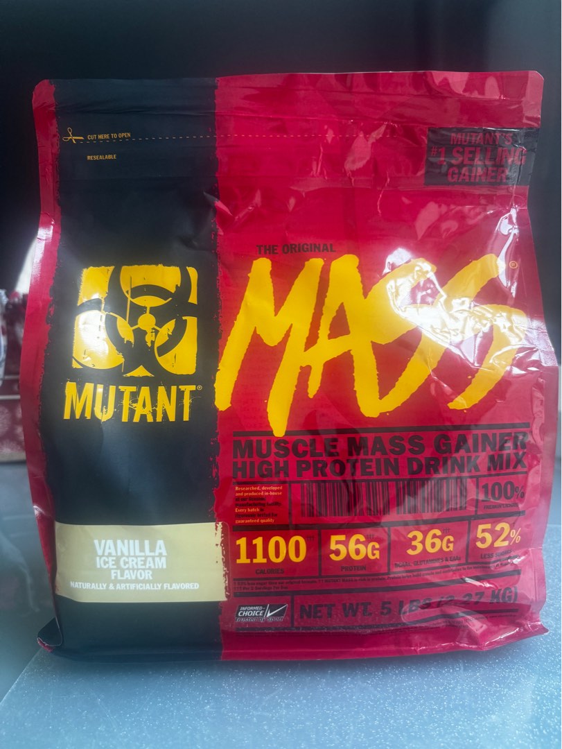 NEW - 2.27KG Mutant Muscle mass gainer protein powder, Food & Drinks ...