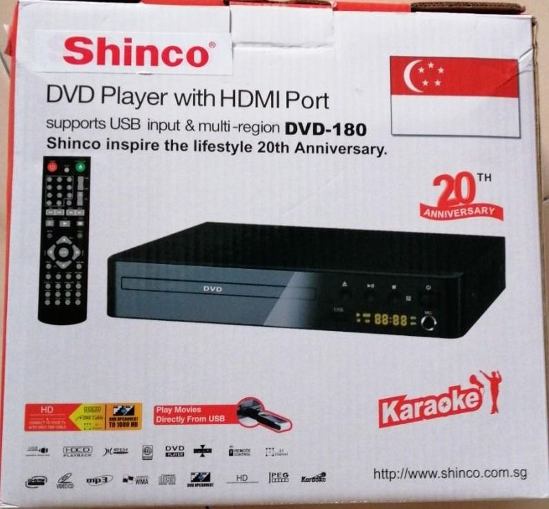New, open box, SHINCO DVD PLAYER WITH HDMI PORT MULTI-REGION DVD-180 ...