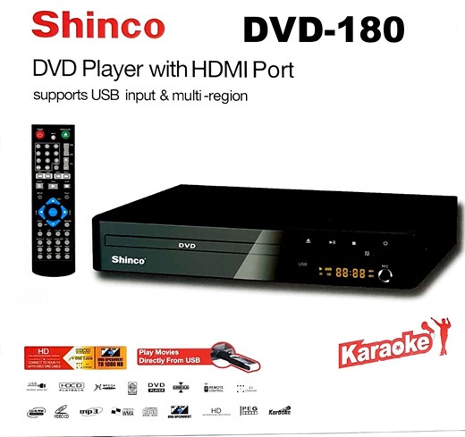 New, open box, SHINCO DVD PLAYER WITH HDMI PORT MULTI-REGION DVD-180 ...