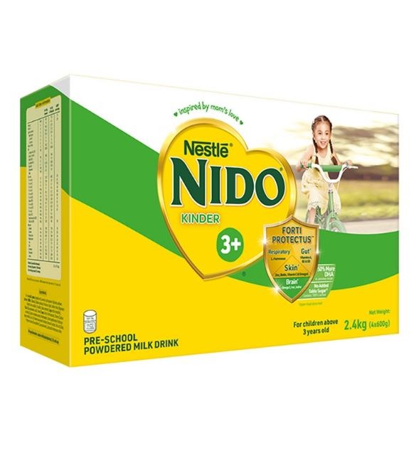 NIDO 3+ Powdered Milk Drink For Pre-Schoolers Above 3 Years Old 2.4kg ...