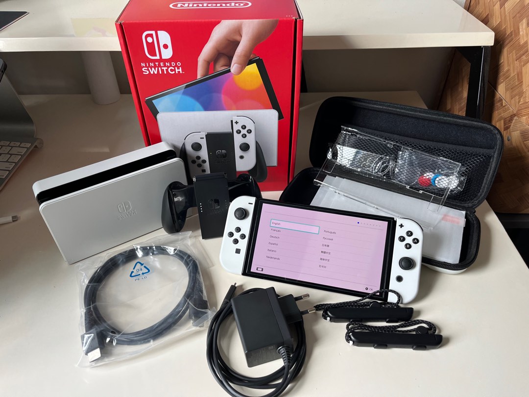 [FULL SET] Nintendo Switch OLED + Extras, Video Gaming, Video Game ...