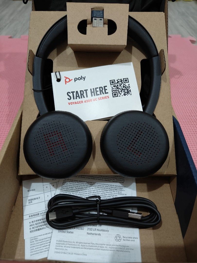 Poly Voyager 4320 UC USB-A headset(218475-01), Audio, Headphones ...