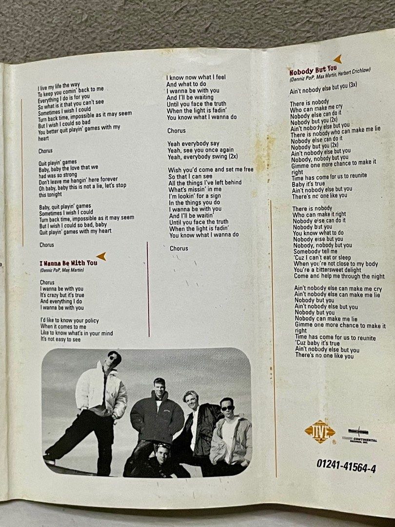 Pop: Backstreet Boys Album (1996) cassette tape, Hobbies & Toys, Music ...
