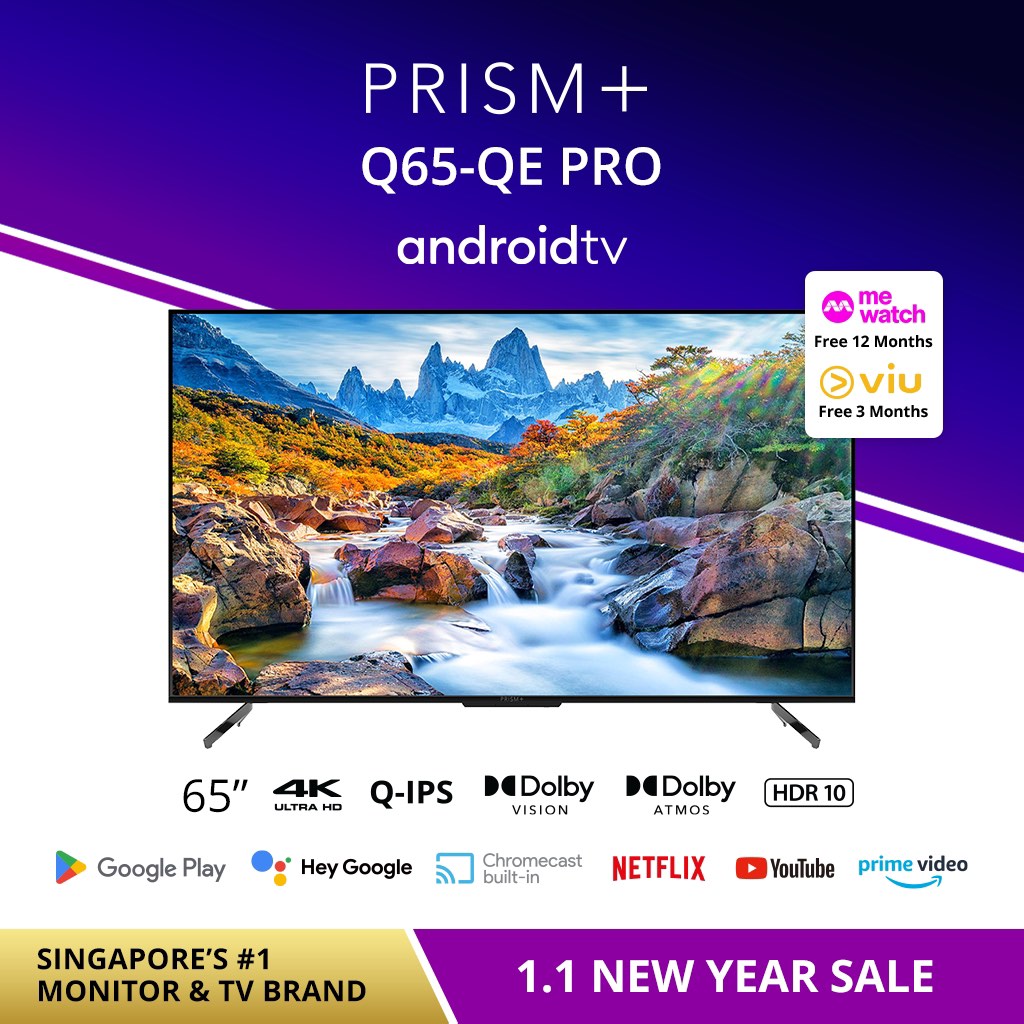 PRISM+ Q65 PRO Quantum Edition | 4K Android TV | 65 inch | Quantum ...
