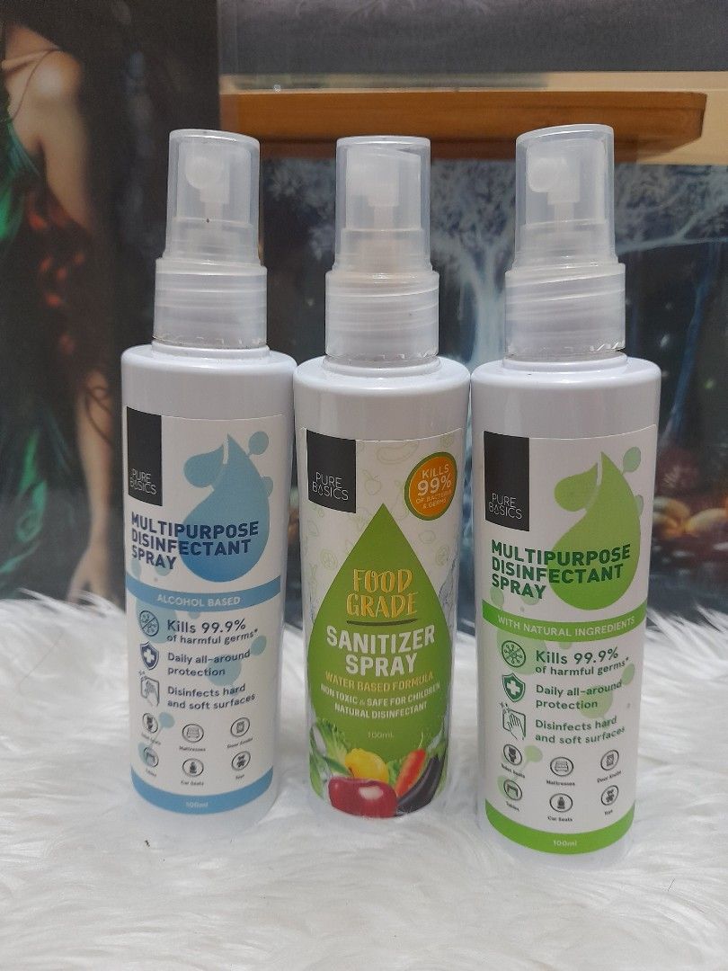 Pure Basic Sanitizer Spray Water Based, Beauty & Personal Care ...