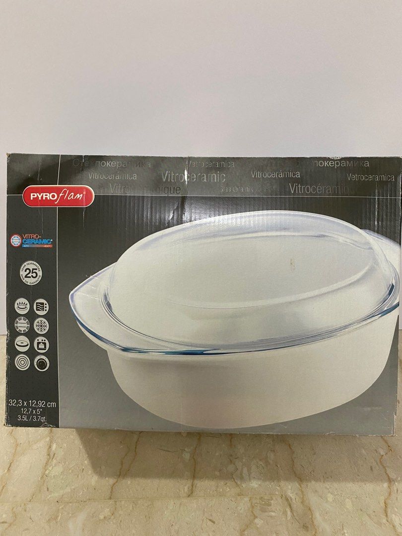 Pyroflam cookware large crockpot, Furniture & Home Living, Kitchenware ...