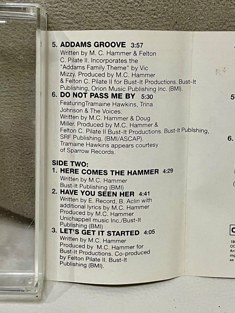 Rap: MC Hammer ‘Greatest Hits’ (1996) cassette tape, Hobbies & Toys ...