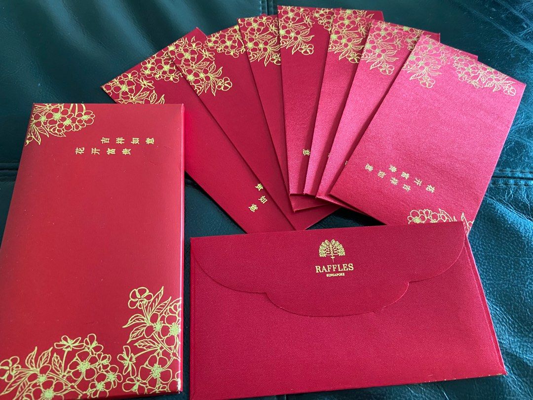 Rare raffles hotel fabric ang pows red packets, Luxury, Accessories on ...
