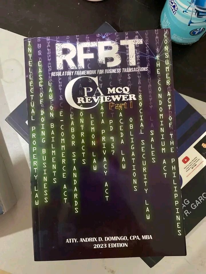 RFBT CPA MCQ Reviewer Atty. Andrix Domingo 2023 edition, Hobbies & Toys ...