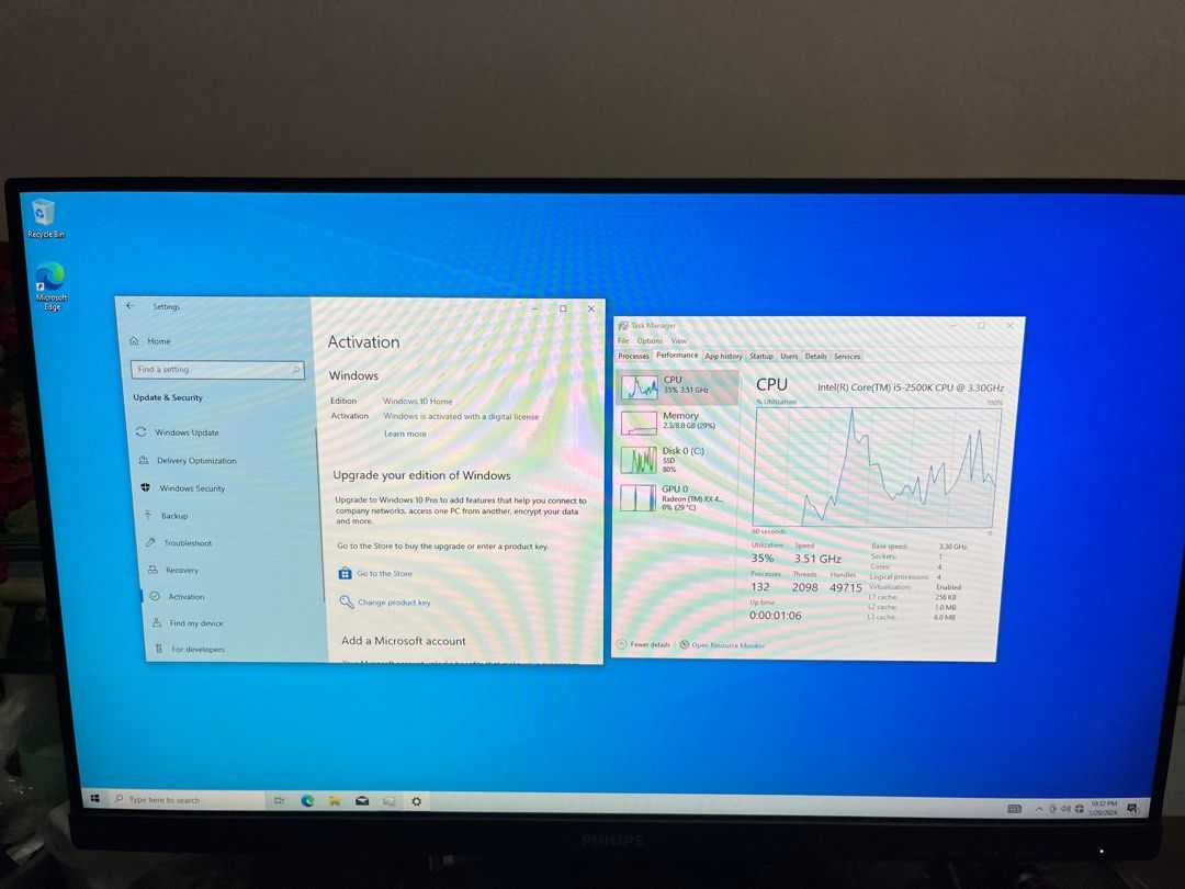 CHEAP RGB GAMING PC DESKTOO I5 CPU 2500K OVERCLOCK RX470 8GB RAM 128GB ...
