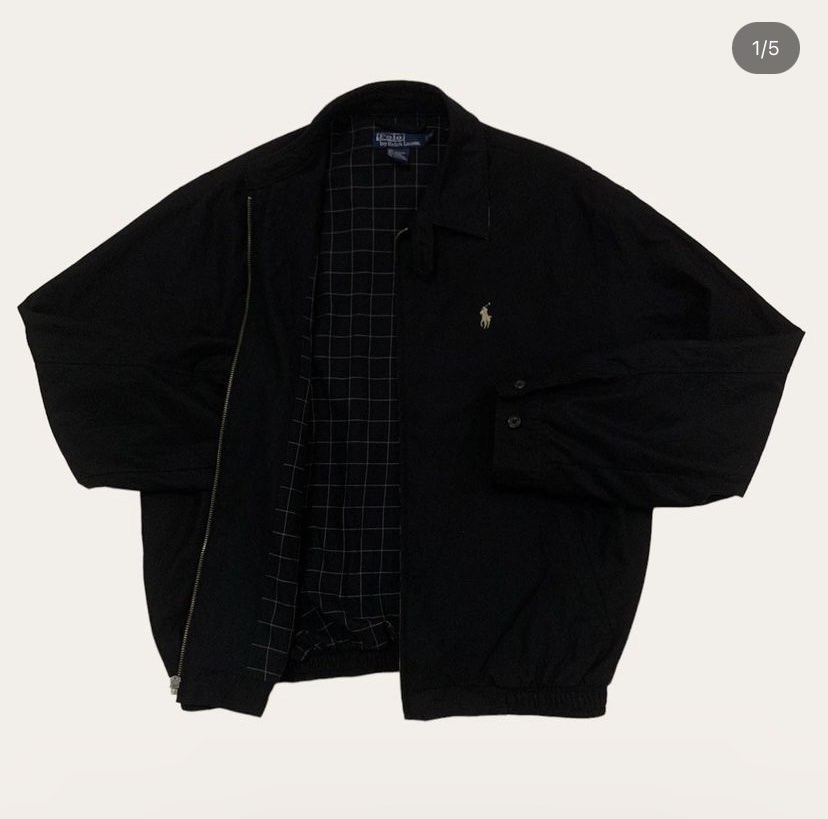 RL Harrington Jacket Black, Men's Fashion, Coats, Jackets and Outerwear ...