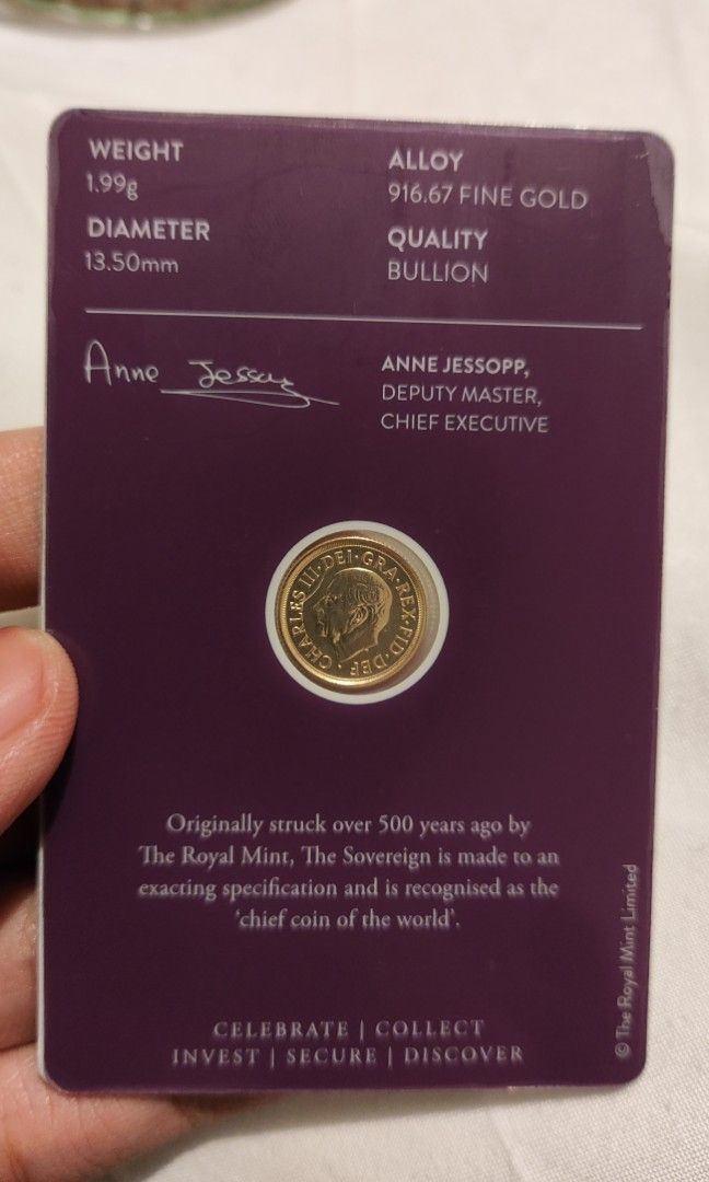 Royal Mint UK Quarter Sovereign Gold King Charles, Hobbies & Toys ...