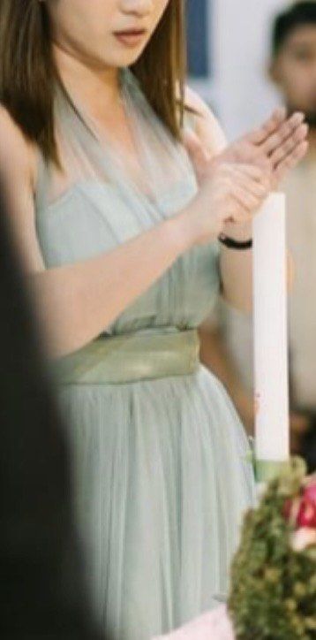 Sage Green Abay Gown Infinity Dress Tulle, Women's Fashion, Dresses & Sets, Evening dresses ...