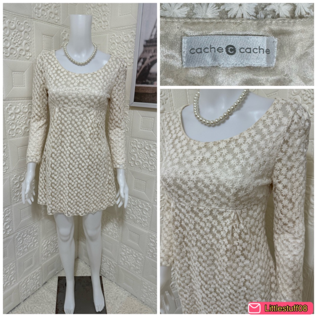 SALE Cache Cache Lace Empire Dress, Women's Fashion, Dresses & Sets, Dresses on Carousell