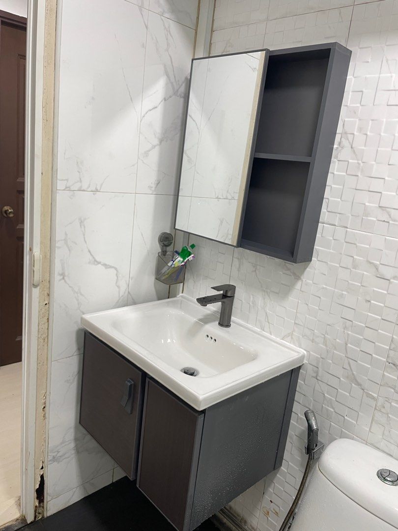 SG /Stocks 50cm Aluminium Waterproof Basin Vanity Set/bathroom cabinet ...