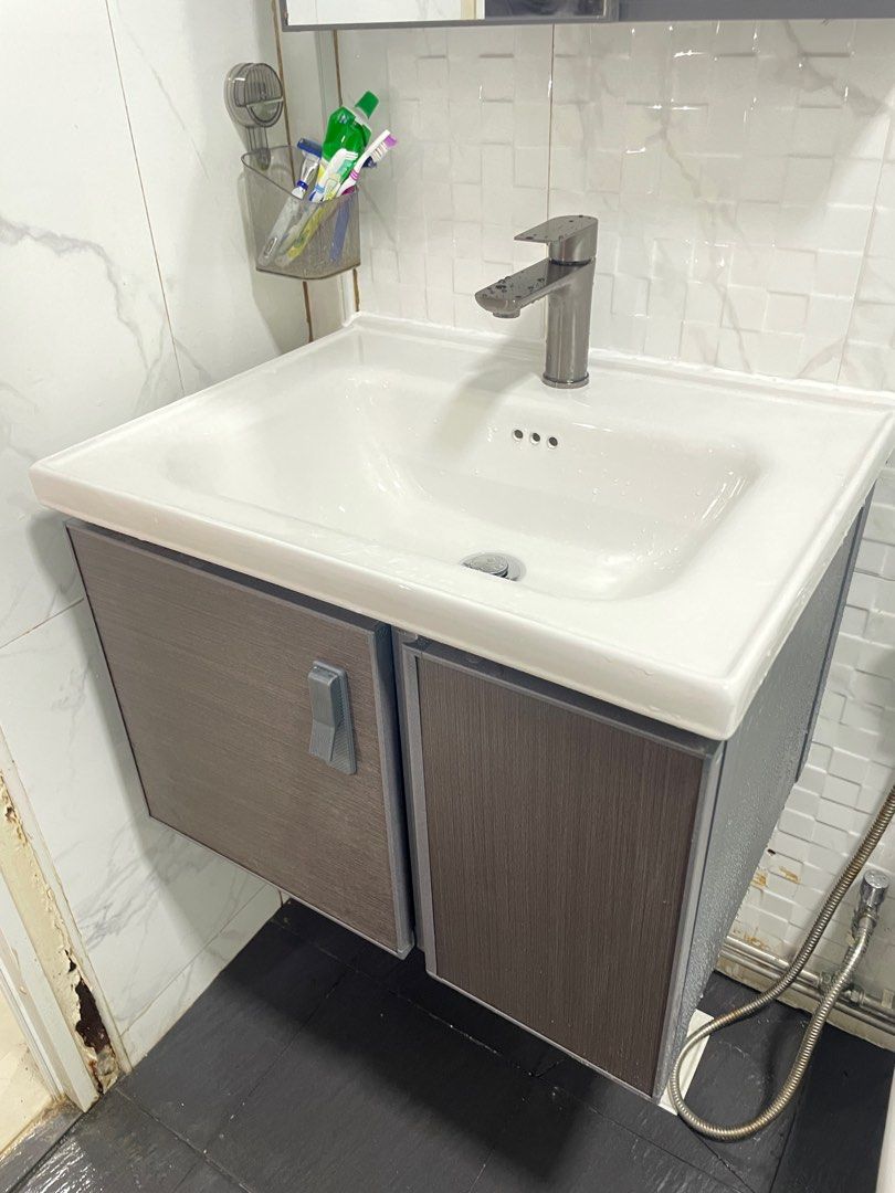 SG /Stocks 50cm Aluminium Waterproof Basin Vanity Set/bathroom cabinet ...
