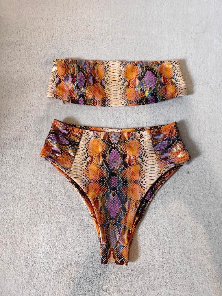 Snake skin bikini two piece, Women's Fashion, Swimwear, Bikinis ...