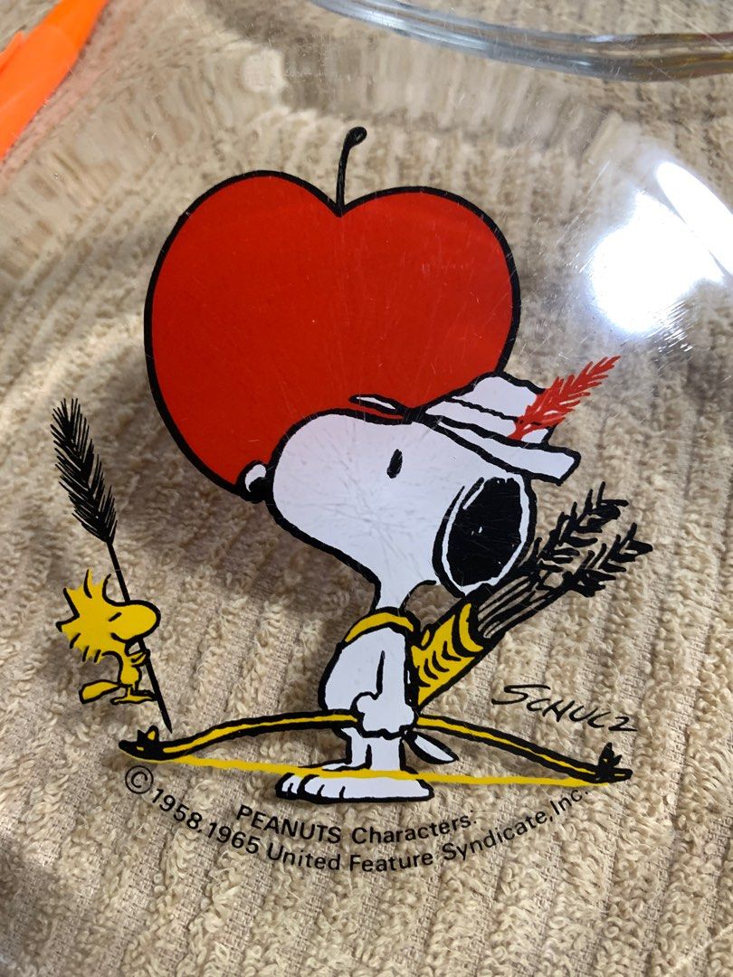 Snoopy x Hearts clear breakfast plate, Hobbies & Toys, Memorabilia ...