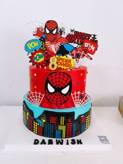 Halal-Certified Spiderman Mask Cake, Food & Drinks, Homemade Bakes on ...