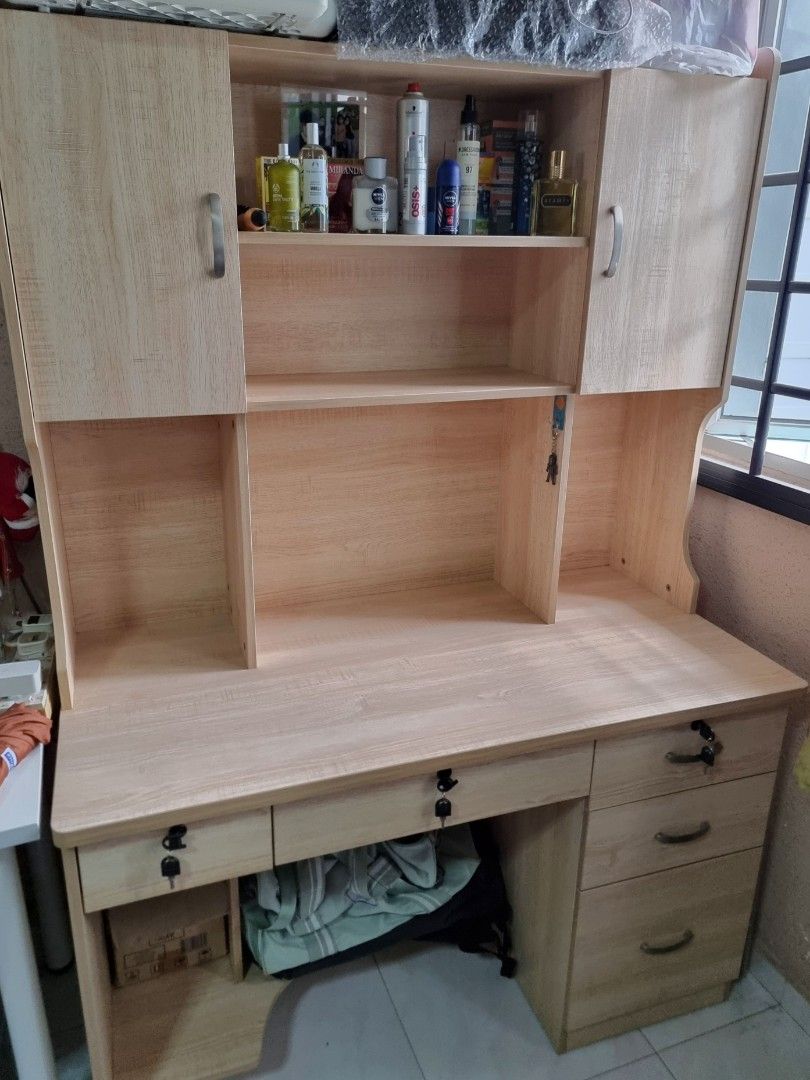 Study Desk/study table/shelf table, Furniture & Home Living, Furniture ...