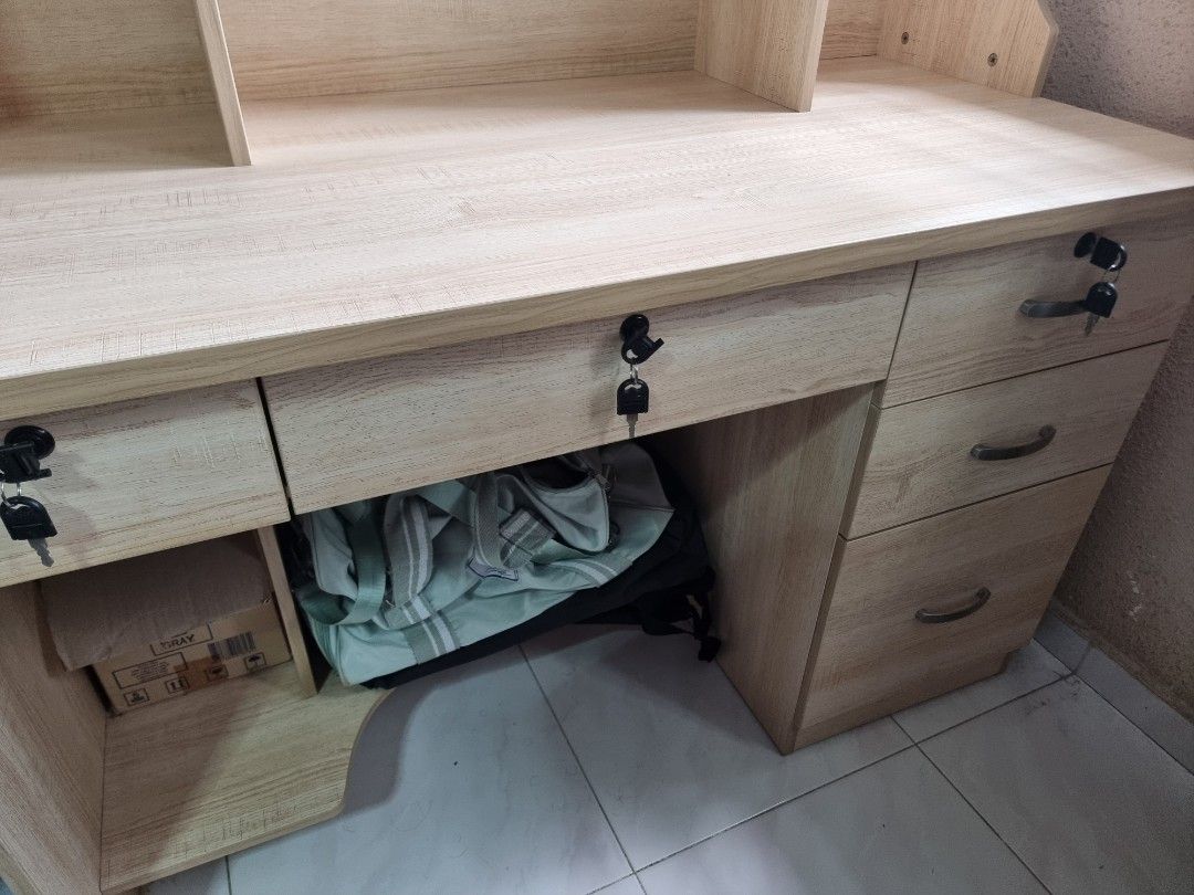 Study Desk/study table/shelf table, Furniture & Home Living, Furniture ...