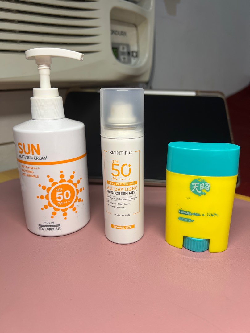 Sunscreen bundle - Foodaholic, Skintific, Amaterasu Sunscren spray ...